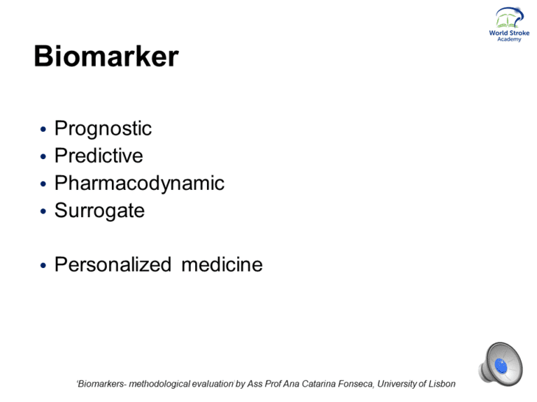 Biomarker - Definition - World Stroke Academy